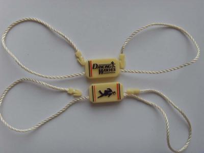 China custom garment  hang tag string seal plastic tag factory with brand logo design for sale