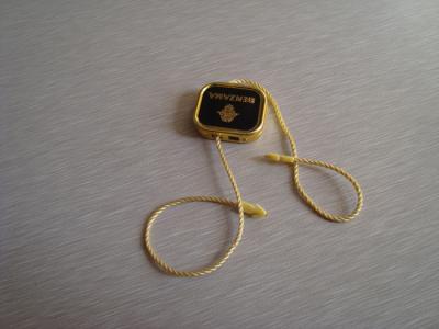 China custom clothing sensor tags garment plastic hang tag with ribbon string supplier for sale
