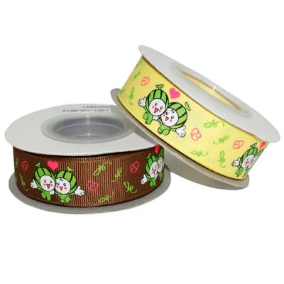China custom wholesale grosgrain ribbon sizes with your design printing factory for sale