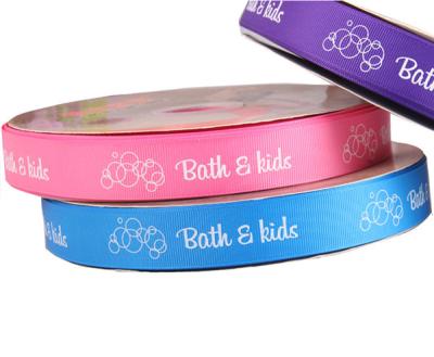 China custom wholesale grosgrain ribbon sizes with your design printing factory for sale
