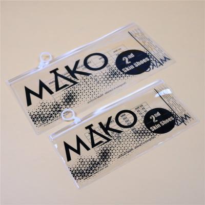 custom PVC plastic cosmetic bag packaging with zipper logo printing supplier