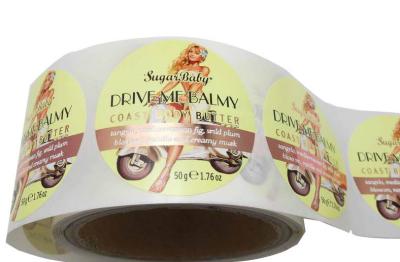 China etiqueta autoadhesiva auta-adhesivo del artpaper de encargo con la impresión del diseño en fábrica del rollo en venta