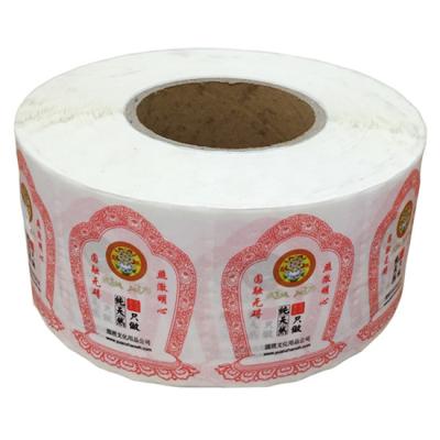 custom artpaper self-adhesive label sticker with design printing in roll factory