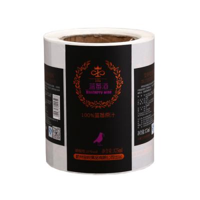 China impresión auta-adhesivo de encargo de la etiqueta de la etiqueta engomada para la fábrica de la botella de los vinos y de las bebidas espirituosas en venta