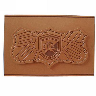 China custom printing genuine leather clothing size labels leather suitcase tags badge for sale