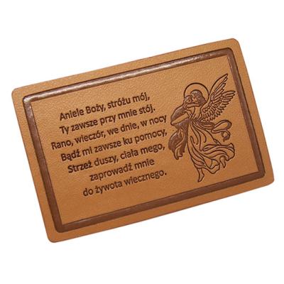 China custom real leather jacket patches leather gift tags leather tags for knitting for sale