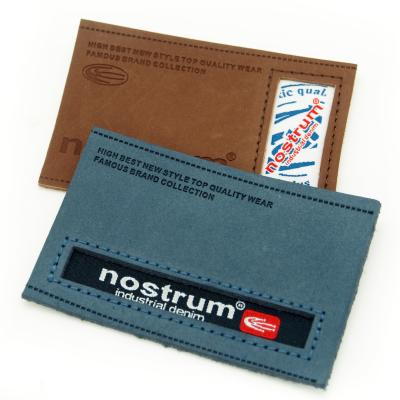 China custom real leather jacket patches leather gift tags leather tags for knitting for sale