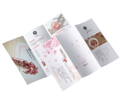 China custom luxury full color a5 tri fold leaflet flyer printing design manufacturer for sale
