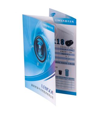 China custom luxury full color a5 tri fold leaflet flyer printing design manufacturer for sale