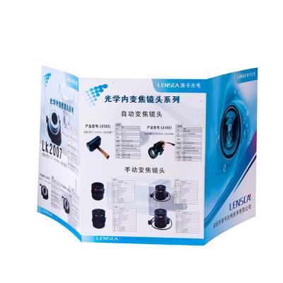 China custom luxury full color a5 tri fold leaflet flyer printing design manufacturer for sale