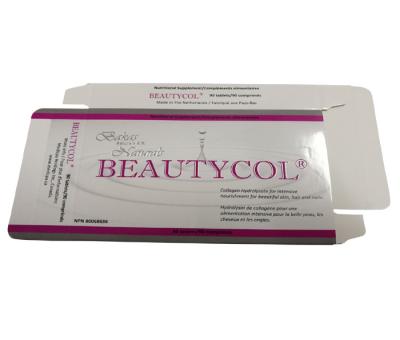 China El fabricante de cajas de medicamentos de papel de impresión personalizada graba en relieve el logotipo de estampado plateado en venta