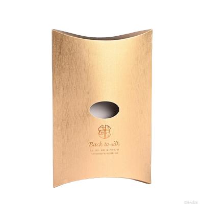 China Gold Paper Pillow Boxes With Custom Hot Foil Logo – Luxury Gift Packaging For Small Business & Retail for sale