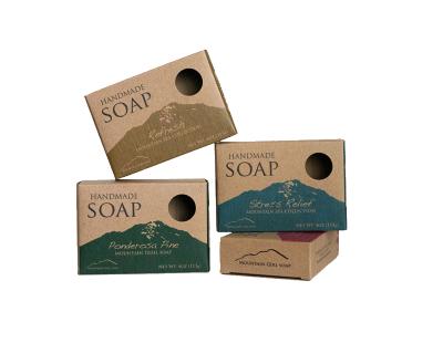 China Custom Kraft Paper Soap Boxes with Clear Window – Eco-Friendly Packaging for Handmade & Organic Soaps for sale