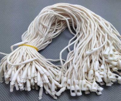 China custom cheap white plastic seal String hang tag with bullet clasp manufacturer for sale