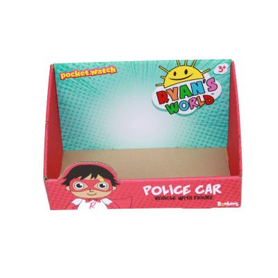 China custom printed corrugated paper displays box fold to be a squared shipping box for sale