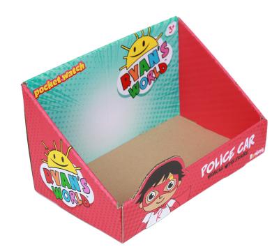 China custom printed corrugated paper displays box fold to be a squared shipping box for sale