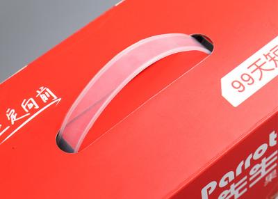 China Custom Strong F-flute Corrugated Paper Boxes Product Packaging with Plastic Handle for sale