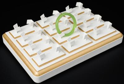China 12 Components Jewelry Display Trays In White For Bangle Display for sale