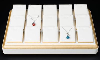 China 15 Components White Jewelry Display Trays 350 * 240 * 40mm For Pendant Display for sale
