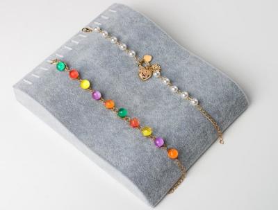 China Gray Velvet Jewelry Display Stands For Bracelet / Necklace Display for sale