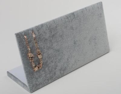 China 12 Chain Display Vertical Jewelry Display Stands In Gray Velvet for sale