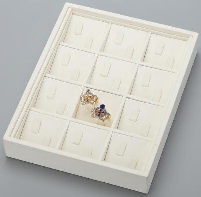China 12 Exhibitions Finger Ring Display Trays With Interchangeable Pads 24 Clip Rings for sale