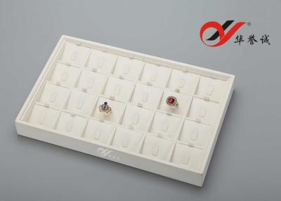 China Ring Display PU Leather Jewelry Display Trays 24 Slots With Hooks OEM / ODM for sale