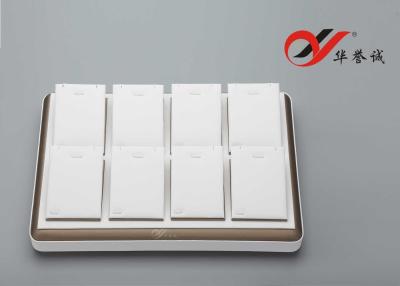 China PU Leather Jewelry Stackable Trays , 8 Slots Pendant Display Tray For Exhibition for sale