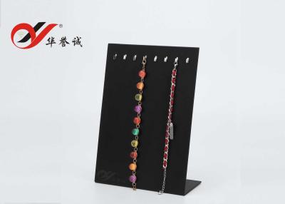 China personalized Black Jewelry Display Stands Metal / Pu Leather Material Color Custom for sale