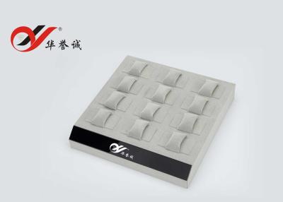 China 12 Components Gray Velvet Hairpin Display Tray Hair Ornaments Display Tray for sale