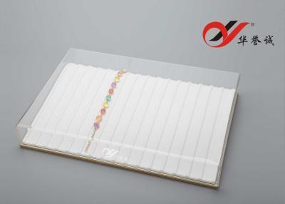 China 16 Rows Of Necklace Tray In White PU Leather With Acrylic Cover for sale