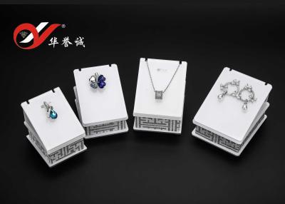 China White Counter Top Display Stands , 4 Pieces Set Acrylic Pendant Display Stand for sale