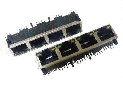 China RJ45 connector 1*4 +LED for sale
