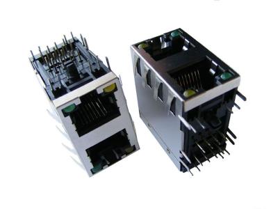 China RJ45 connector 2*1 +LED for sale