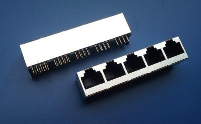 China RJ45 connector 1x5 180°G/F for sale