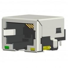 China RJ45 Modular Jack,Shielded, THT,Reflow Soldering, LED for sale
