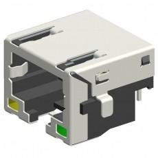 China RJ45 Modular Jack (Offset),Shielded, THT, Reflow Soldering for sale