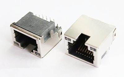 China RJ45 Modular Jack,Shielded, THT,Reflow Soldering, LED for sale