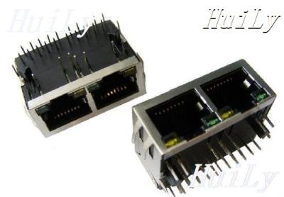China RJ45+Transformer 1x2  10/100M +LED for sale