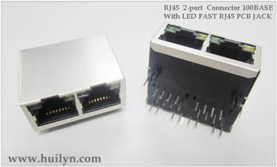 China RJ45 with transformer,1000base  RJ45 JACK,1x2 UP （25.4mm） for sale