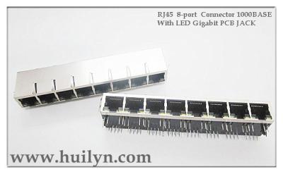 China 8 ports RJ45 connector with transformer,RJ45 JACK for sale