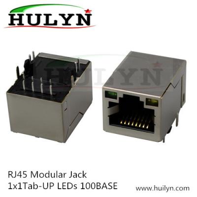 China Shielded RJ45 Modular Jack Connector, Through Hole Type,with LED for sale