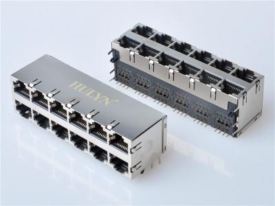 China Shielded RJ45 Connector, Through Hole Type, Side Entry, 2x6 Ports，HULYN，RJ45 for sale