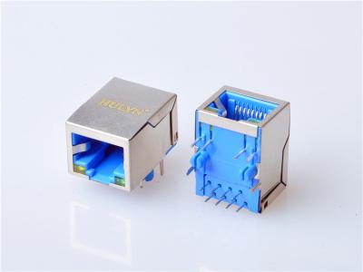 China HULYN RJ45 Shielded RJ45 Modular Jack Connector,with LEDs, 1x1 Ports,RJ45 connector for sale