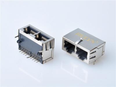 China HULYN RJ45Jack, Shielded RJ45 Modular Jack Connector,with LEDs, 1x2Ports,RJ45 connector LED for sale