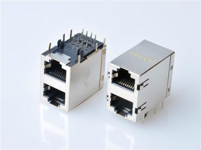 China HULYN RJ45Jack, Shielded RJ45 Modular Jack Connector,with LEDs, 2x1 Ports,RJ45 connector LED for sale