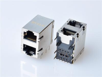China HULYN RJ45Jack, Shielded RJ45 Modular Jack Connector,with LEDs, 2x1 Ports,RJ45 connector LED for sale