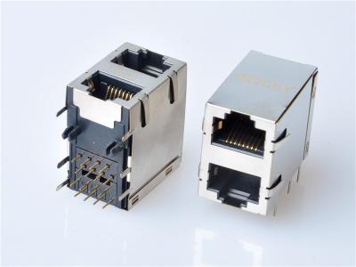 China HULYN RJ45Jack, Shielded RJ45 Modular Jack Connector,with LEDs, 2x1 Ports,RJ45 connector LED for sale