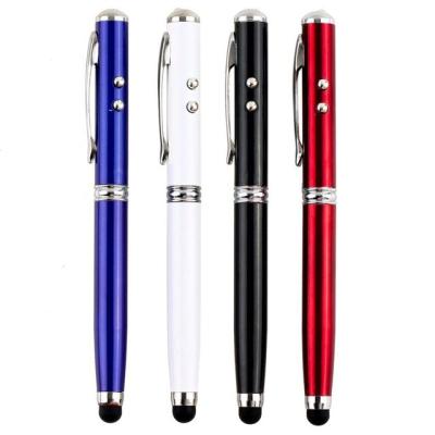 Cina 4 in 1 penna di palla dello stilo del touch screen della torcia della penna LED dello stilo del laser per IPhone in vendita
