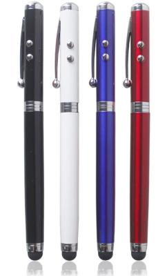 Cina Metallo multicolore 4 di 10.5cm in 1 touch screen di Senstive dello stilo della penna del puntatore del laser in vendita
